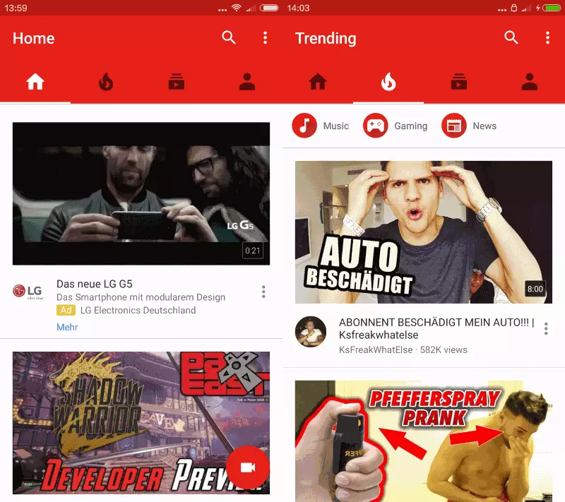 youtube layout nû