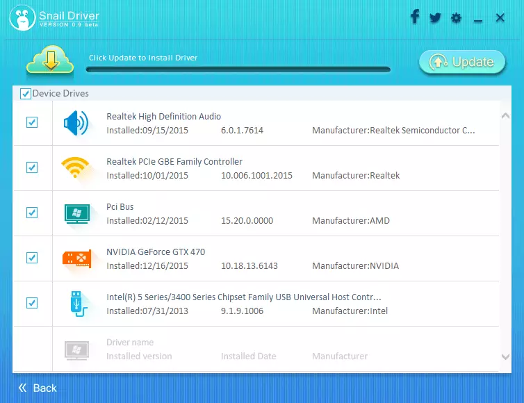 SnailDriver: актуализирайте драйвери на Windows
