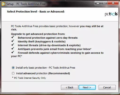 PC Tools antivirus ókeypis uppsetning