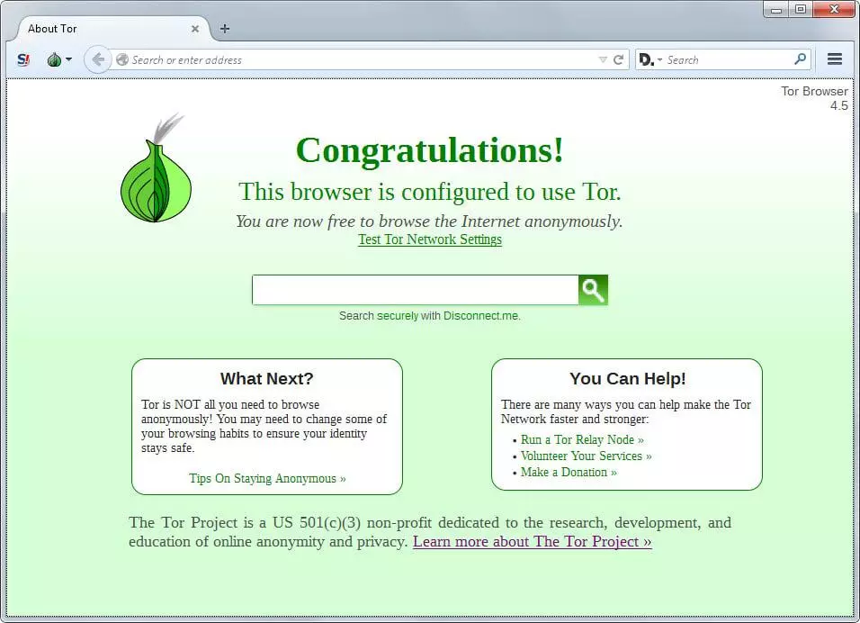 Tor瀏覽器4.5