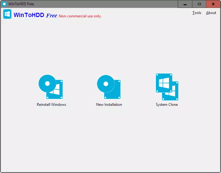 WinToHDD- DVD သို့မဟုတ် USB မပါဘဲ Windows ကို install လုပ်ပါ။