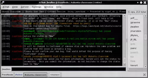 Installer og bruk xchat for å ta Ubuntu-klasser 7644_3