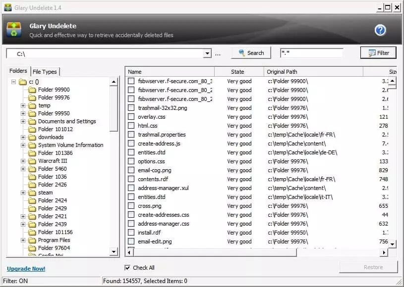 بازیابی فایل های پاک شده با Glary Undelete