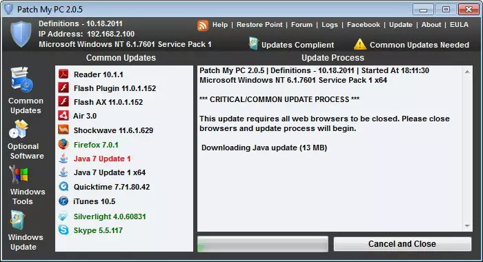 My PC Patch, Windows программалык камсыздоо жаңыртууларын текшериңиз 7679_2