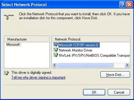 installer ipv6 windows xp