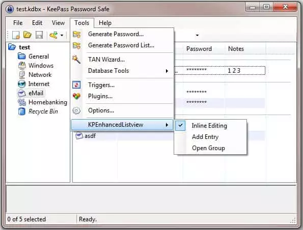 Plugins KeePass Anu Ngaronjatkeun Fungsionalitas Pangatur Sandi