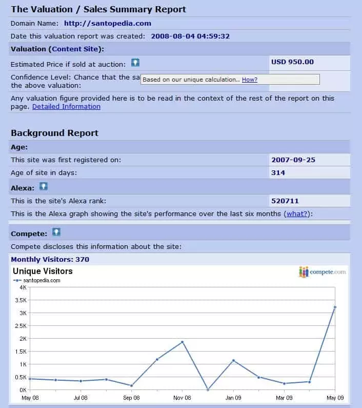 ويب سائيٽ جو قدر ڪرڻ سافٽ ويئر Ebizvaluations