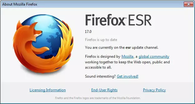 Mozilla Firefox 17.0 Sefydlog allan yn ddiweddarach heddiw