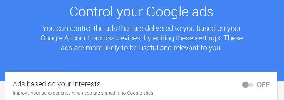 ovládať reklamy Google