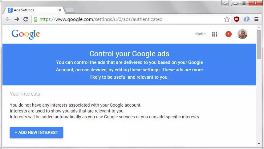 控制您的谷歌广告