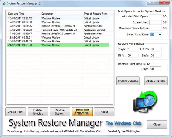 manager ng system restore