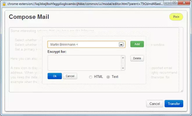 kryptere e-mail-beskeder