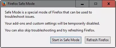 firefox güvenli mod