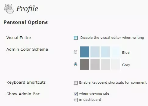 wordpress tiddiżattiva l-bar tal-amministratur