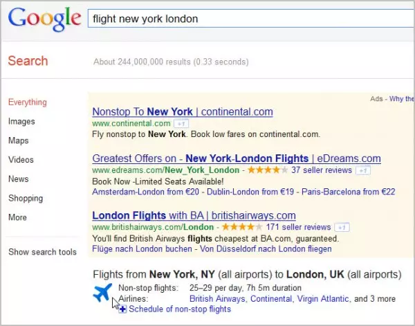 google uçuşları