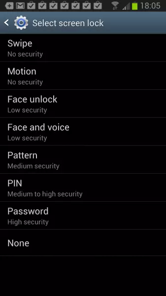 şîfreya lock screen android