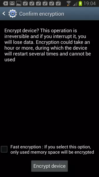 cryptage Android
