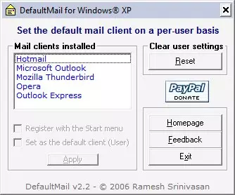 domyślny klient poczty e-mail