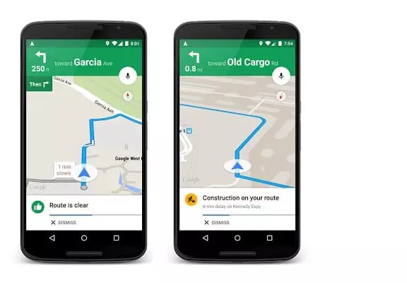 informacion mbi trafikun e hartave të Google