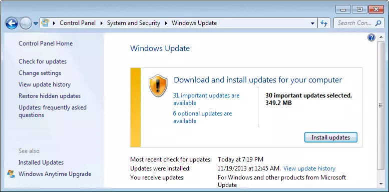 windows update desember 2013