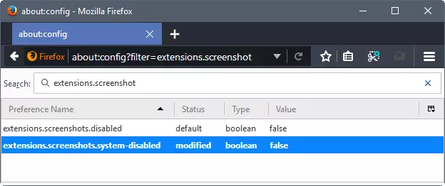 Screenshot der Firefox-Erweiterungen