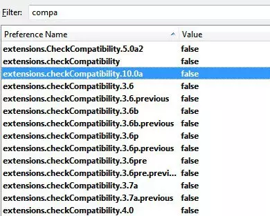 itẹsiwaju checkcompatibility