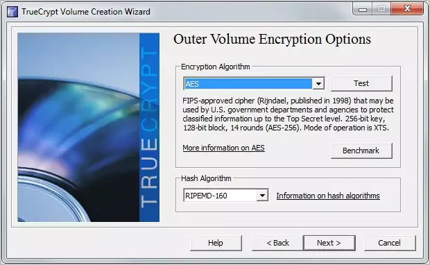 الگوریتم truecrypt