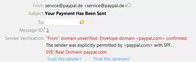 PayPal verificado