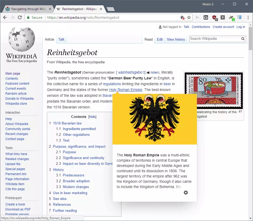 wikipedia länk förhandsvisningar