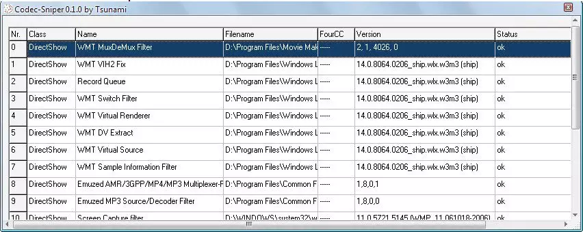 codecs de vídeo