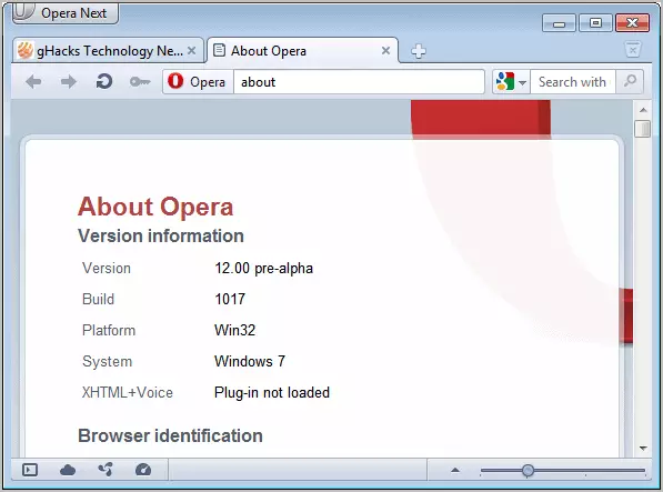 Opera 12 képernyőkép