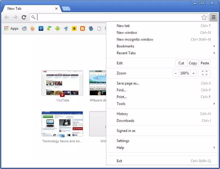 Google Chrome yo'qligi haqida