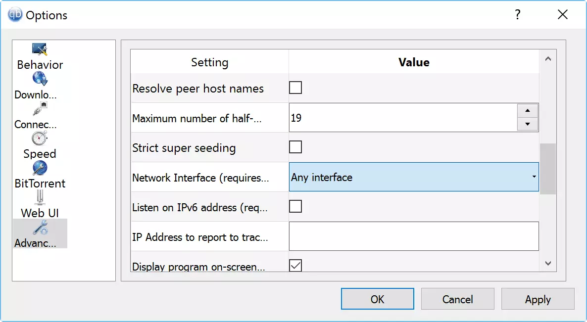 qbittorrent kill connection