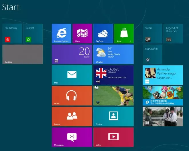 windows 8 metro live fliser