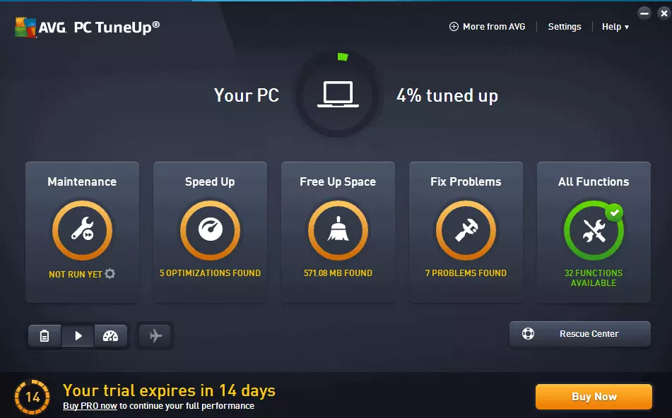 avg pc tuneup ĉefa