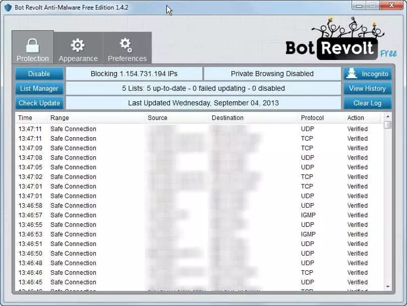 Bot Revolt est une alternative Peer Guardian et Block pour Windows