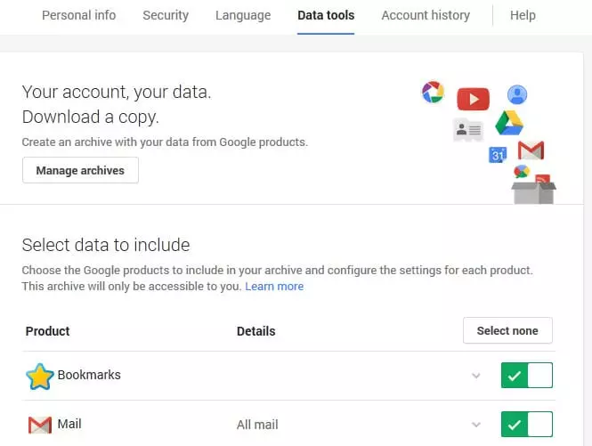 google takeout