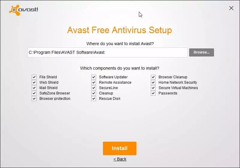 avast Safezone хөтчийг устгах