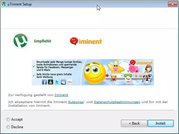 utorrent fleiri auglýsingar