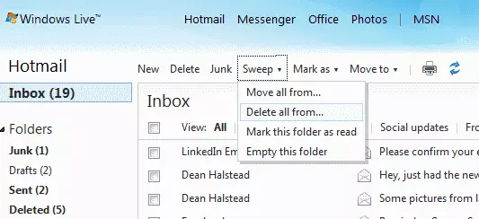 Hotmail Süpürmek