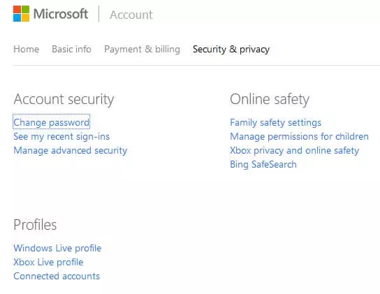 Microsoft Security privatnost