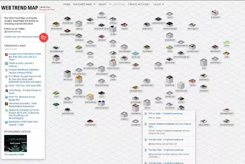 mapa de tendencias web