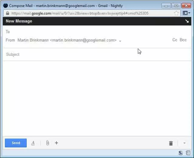 gmail ବୃହତ ରଚନା ଫର୍ମ |