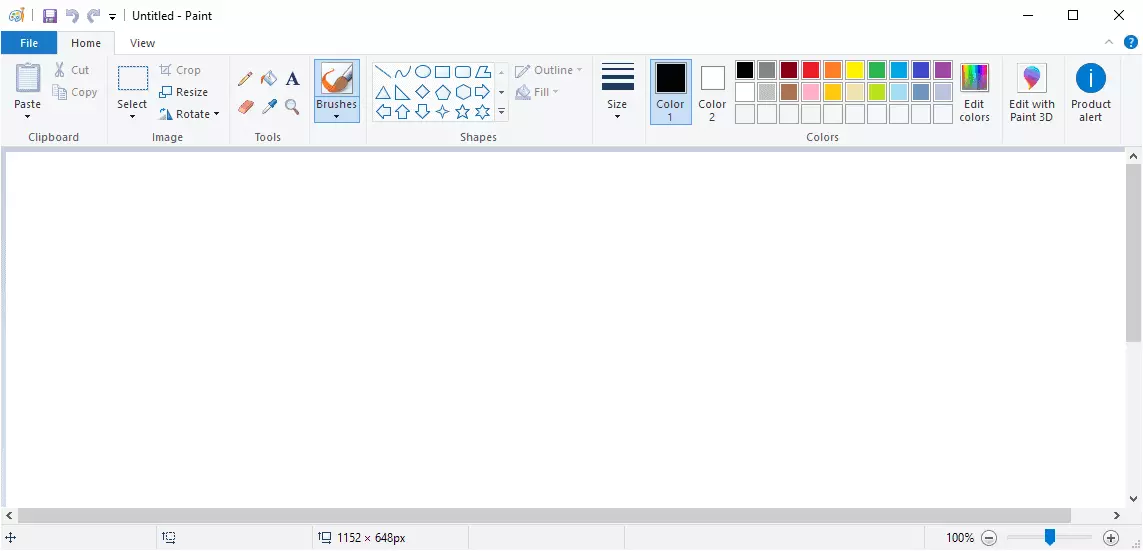 Mukhang hindi pupunta ang Microsoft Paint anumang oras sa lalong madaling panahon 8719_1