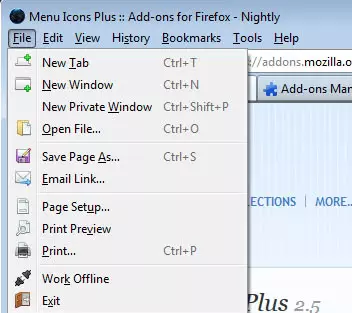 Firefox menu-barra