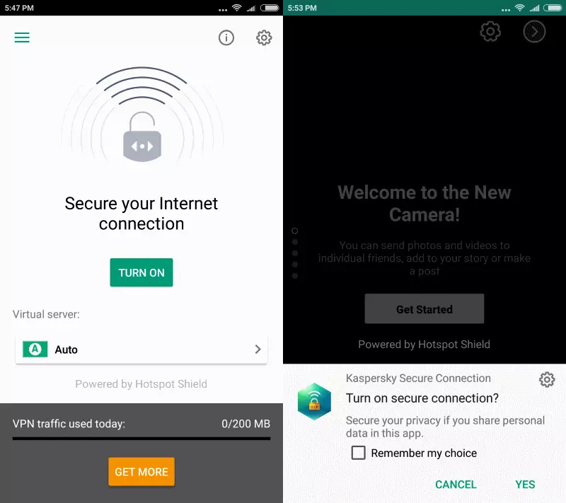 Kaspersky waxay soo saartay macluumaadka gaajaysan ee VPN app ee Android