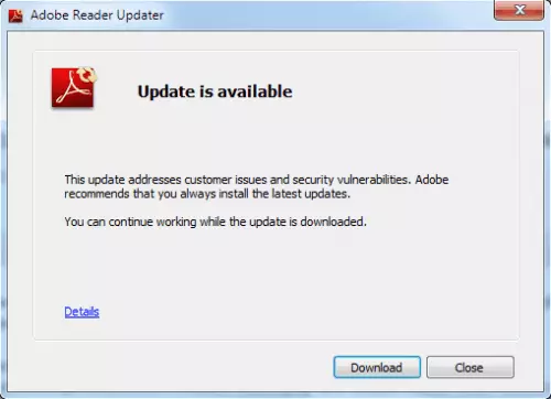Adobe reader uppfærsla