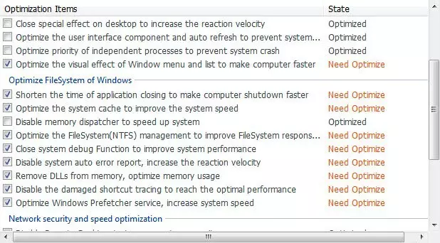 optimizuesi i sistemit të Windows