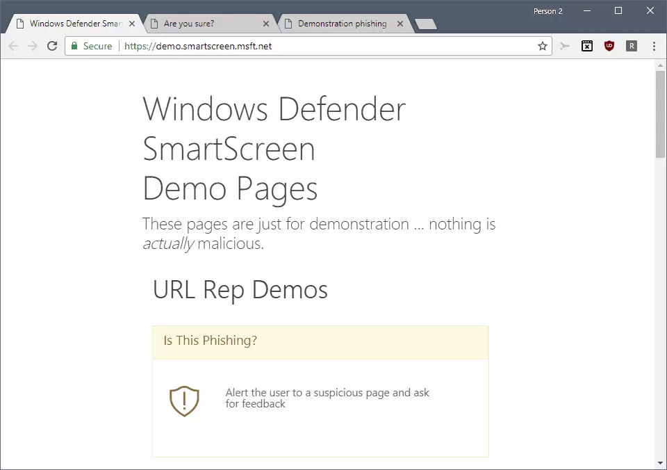 windows defender tests