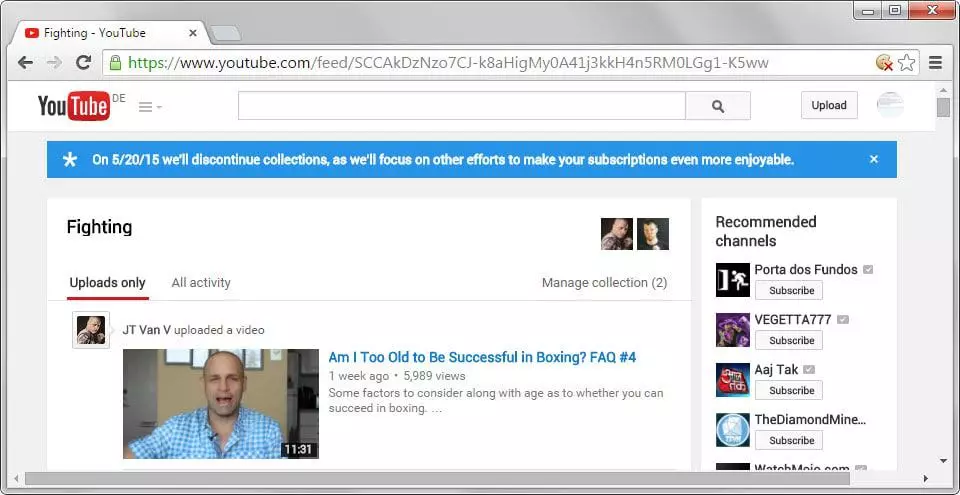 collections youtube